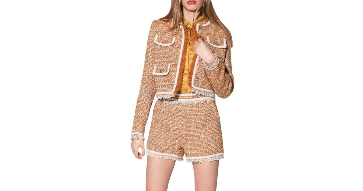 Walter Baker Leondra Tweed Jacket in Brown | Lyst