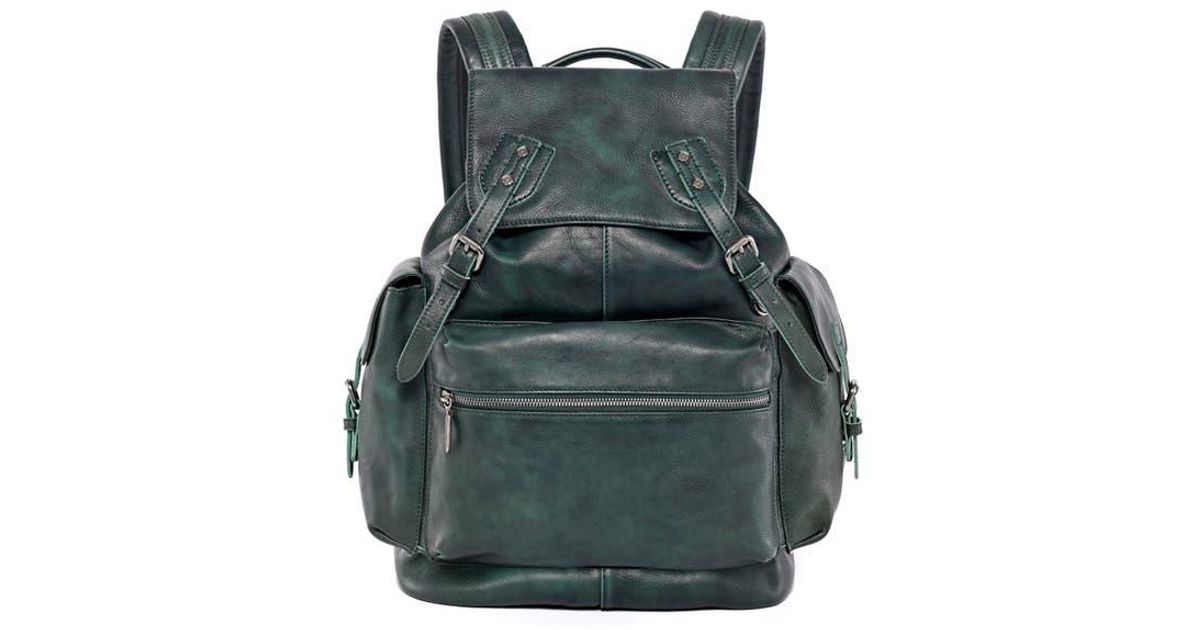Old Trend Bryan Leather Backpack in Green | Lyst