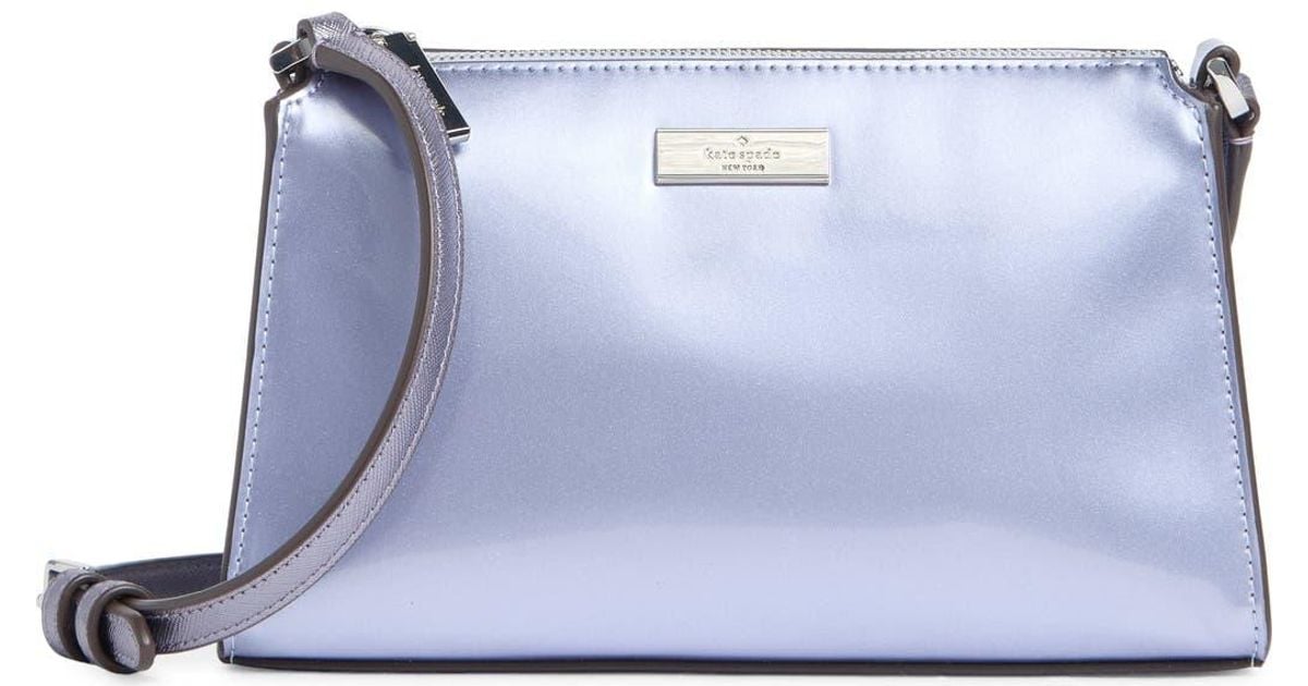 Kate Spade Kenzie Patent Fabric Mini Crossbody Bag in Blue | Lyst