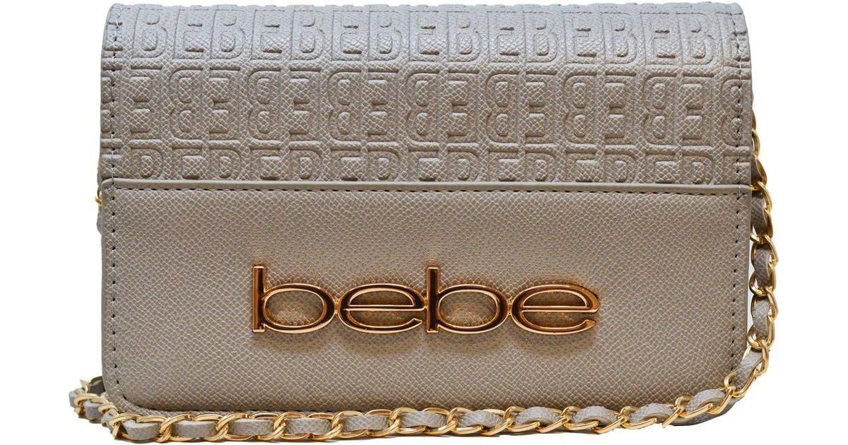 Bebe Zuri Embossed Crossbody Bag in Metallic | Lyst