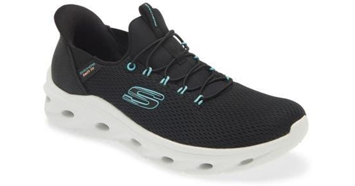 Skechers Swift-Fit Glide Lite Knit Sneakers in Black | Lyst