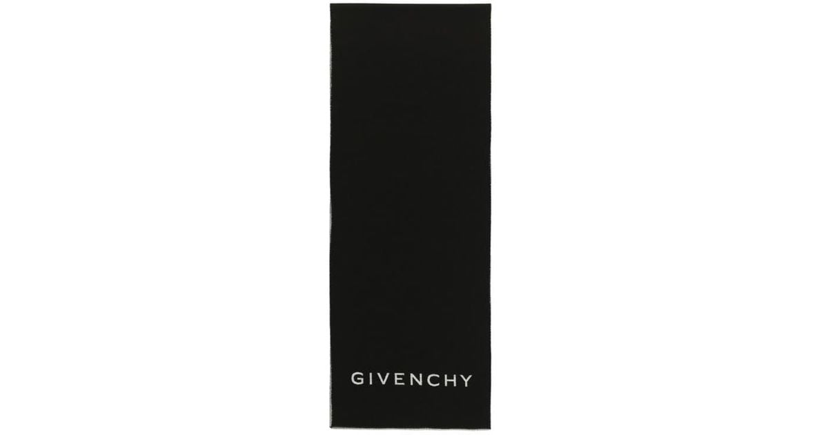 Givenchy Reversible Logo Scarf in Black | Lyst