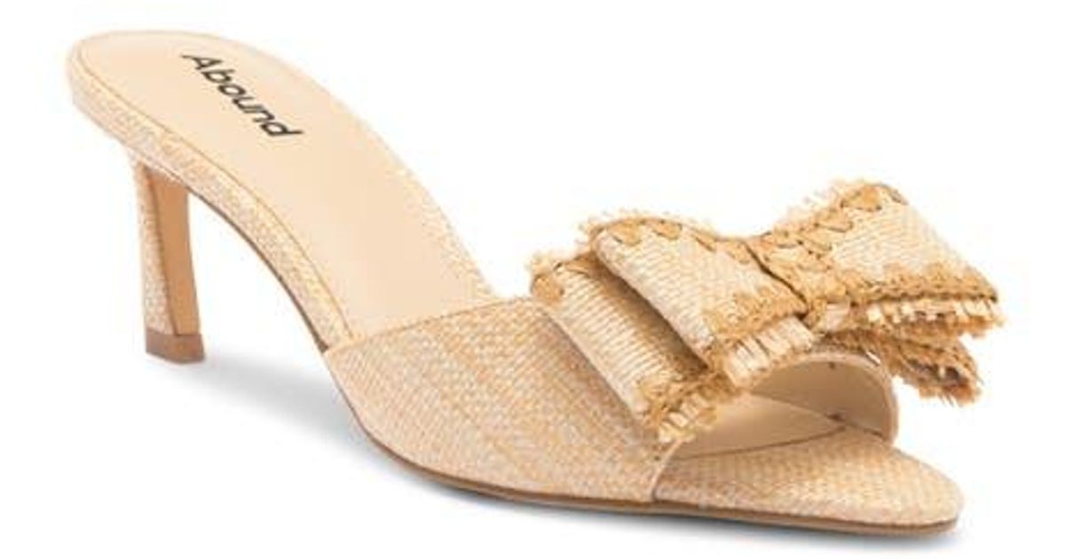 Abound Janice Raffia Bow Sandal in Natural | Lyst