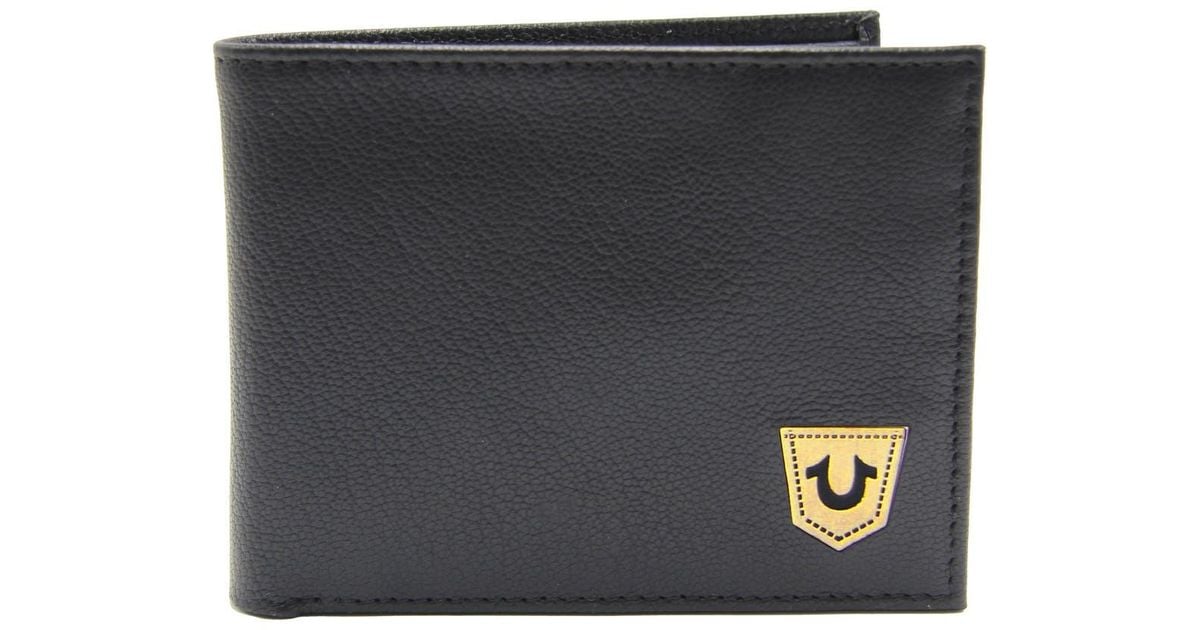 True Religion Woody Bifold Wallet in Black for Men | Lyst