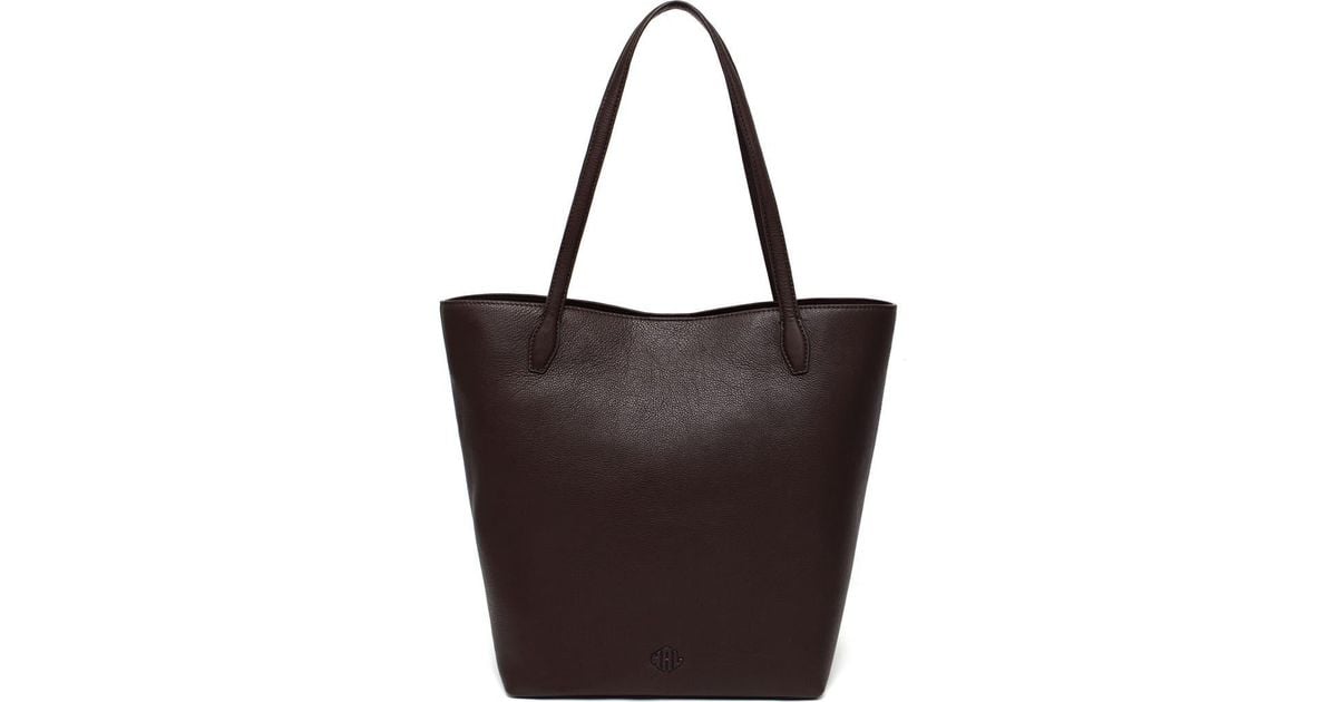 New Amsterdam Leatherworks Asher Large Leather Tote Bag in Black | Lyst