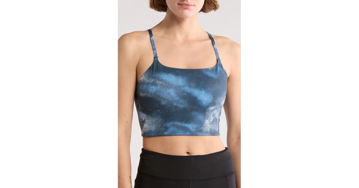 Nike One Convertible Light Support Sports Bra in Blue | Lyst