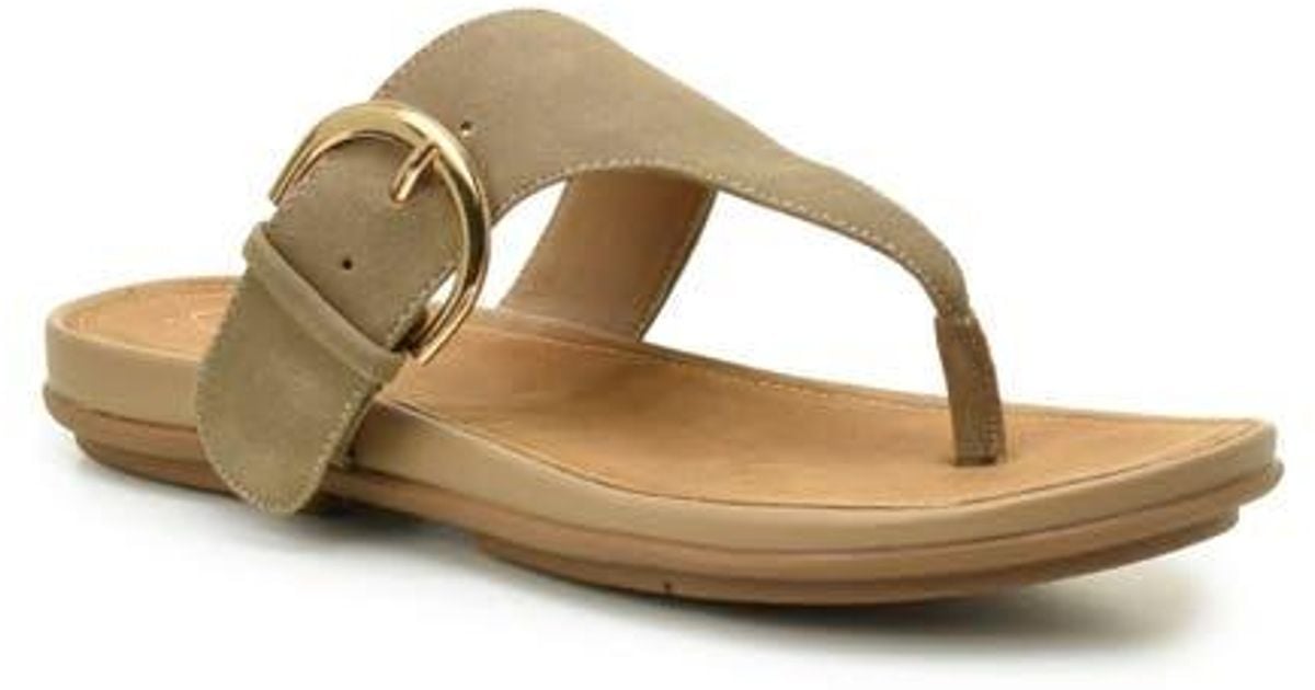 Catherine Malandrino Martie Thong Toe Sandal in Natural | Lyst