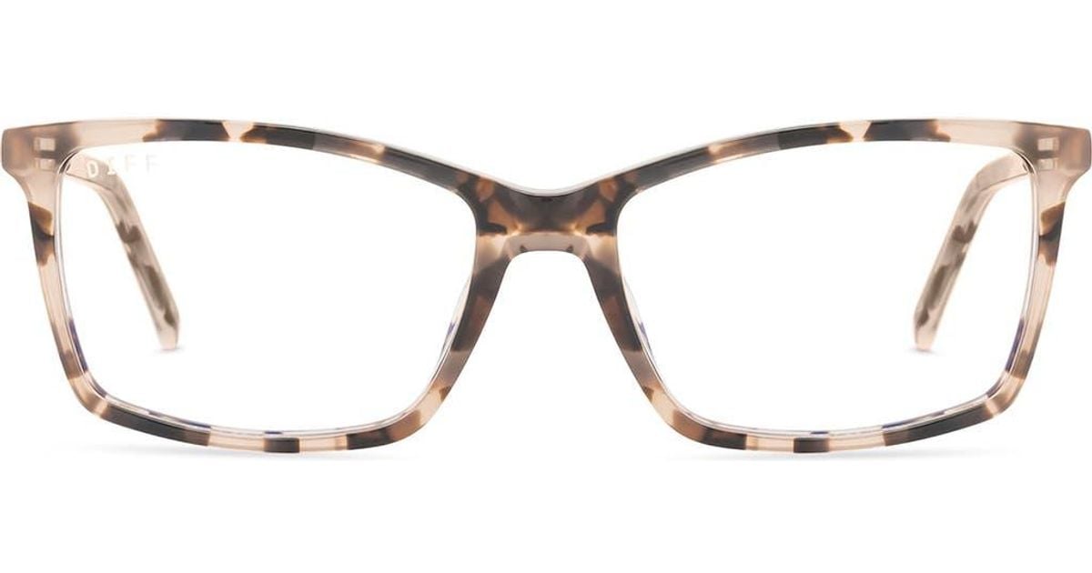 DIFF Connor 55Mm Square Optical Glasses in Brown | Lyst
