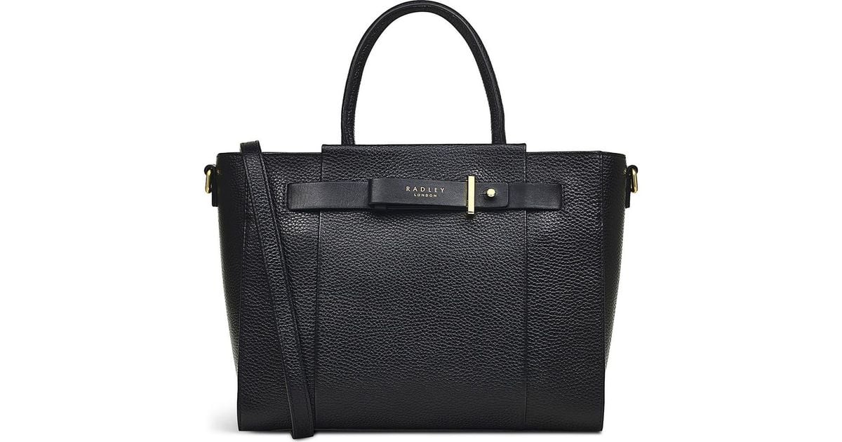 Radley Islington Way Medium Leather Tote Bag in Black | Lyst
