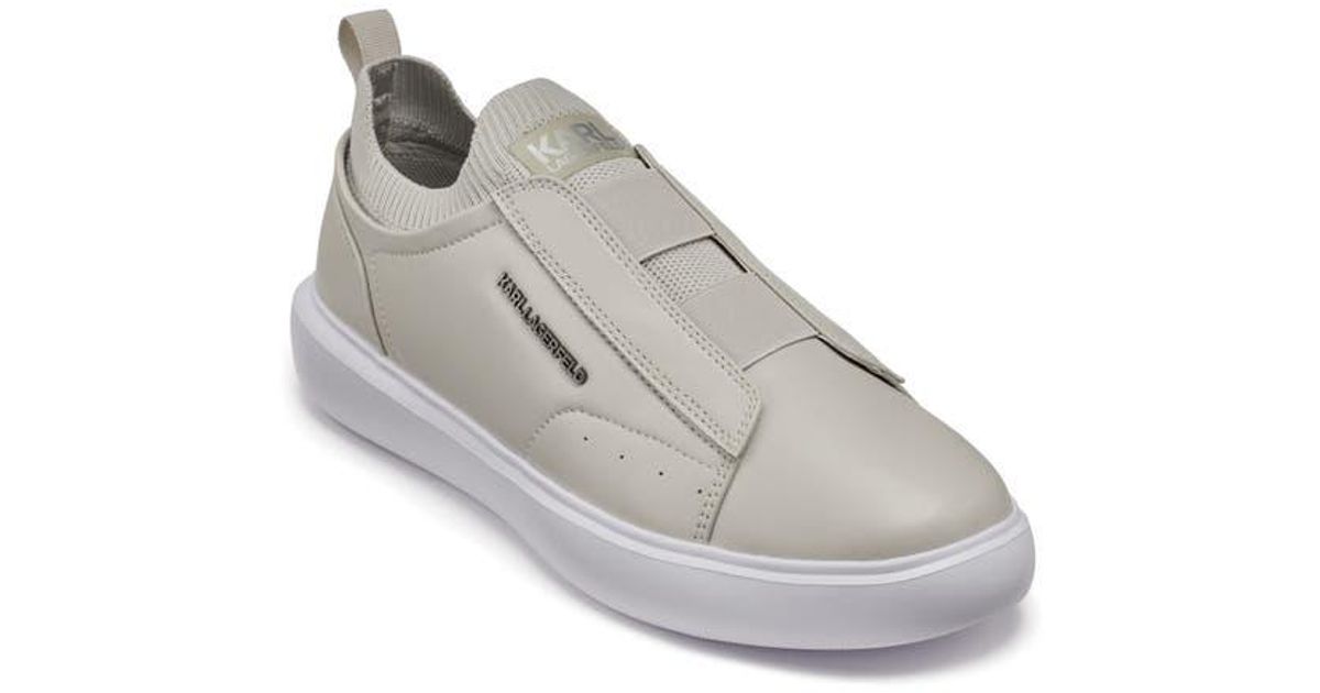 Karl Lagerfeld Side Logo Slip-On Sneaker in White for Men | Lyst