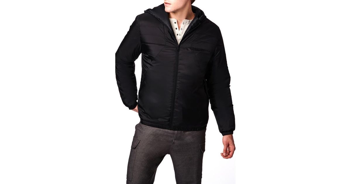 Bernardo Reactor Performance Ecoplume Packable Hooded Jacket in Black ...