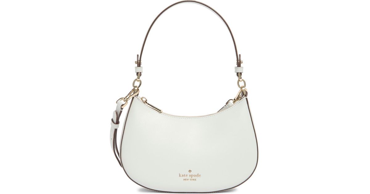 Kate Spade Leather Convertible Shoulder Bag in Gray | Lyst