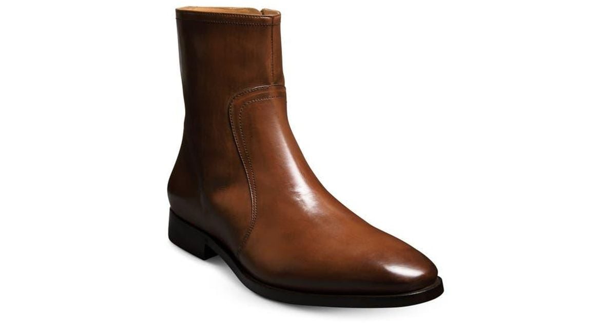 Allen Edmonds Siena Zip Boot in Brown for Men | Lyst