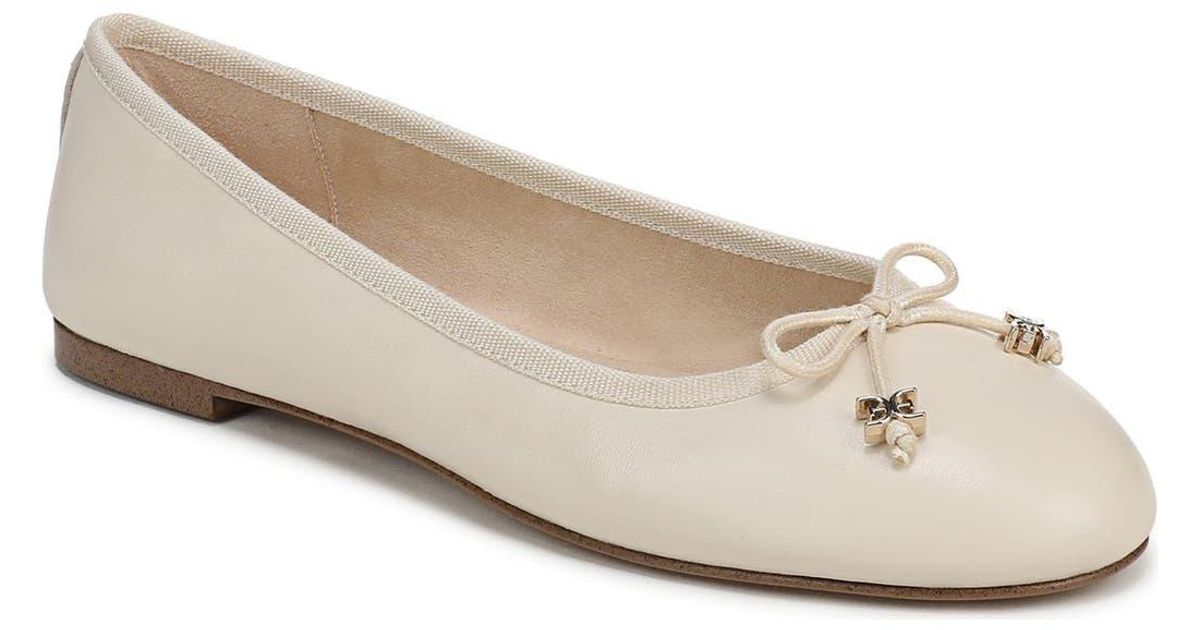 Sam Edelman Flora Ballet Flat in White | Lyst