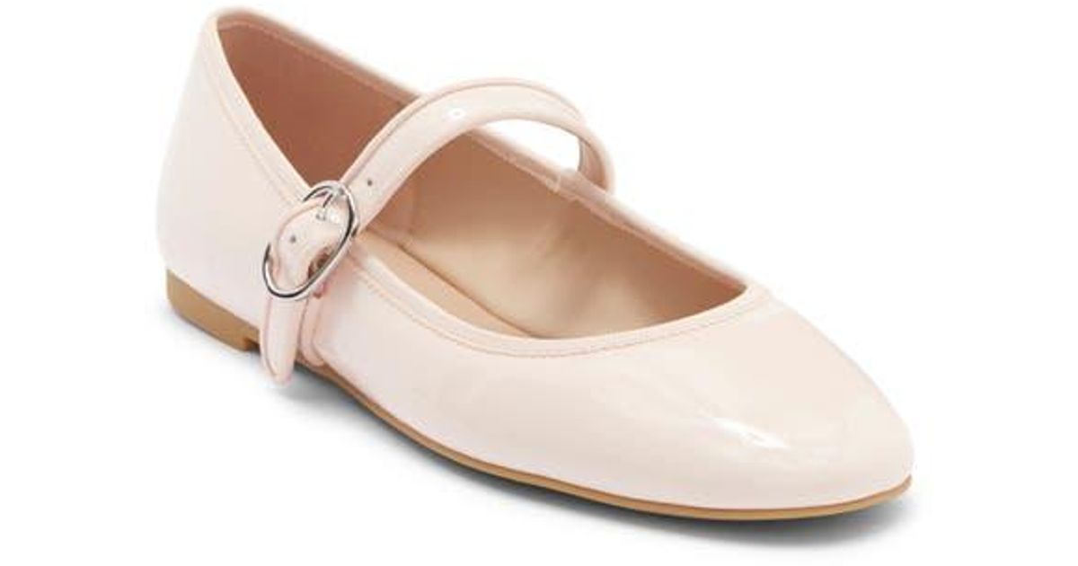 Stuart Weitzman Alice Mary Jane Flat in Pink | Lyst