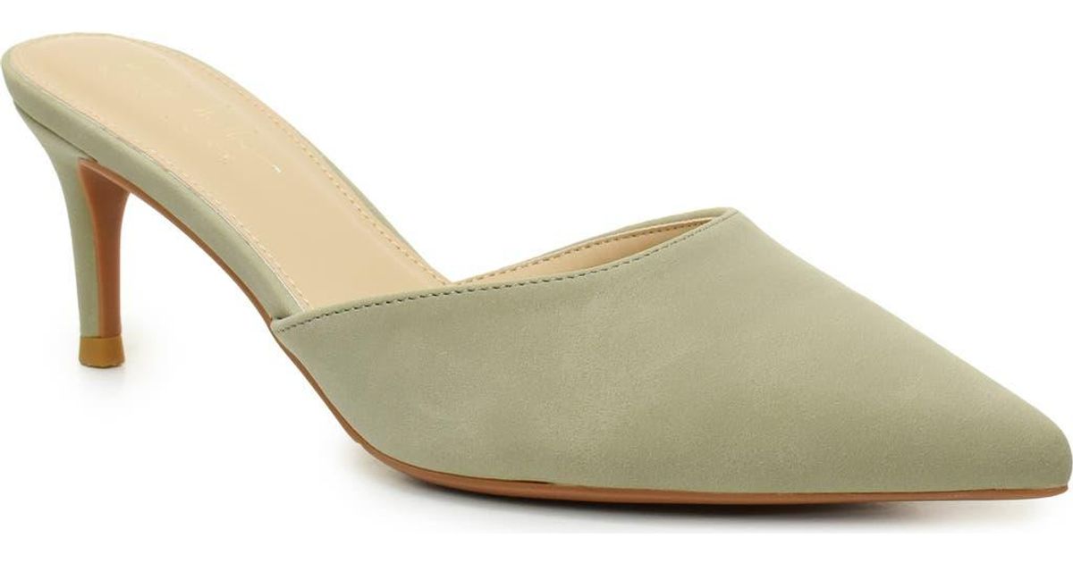 Nicole Miller Pointed Toe Mule in White | Lyst