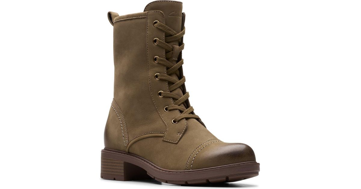 Clarks Hearth Maye Lace-Up Boot in Brown | Lyst