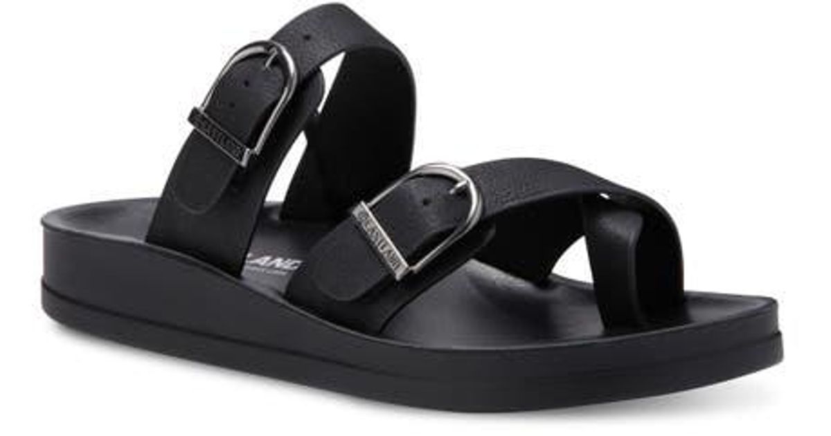 Eastland Savannah Toe Loop Slide Sandal in Black | Lyst
