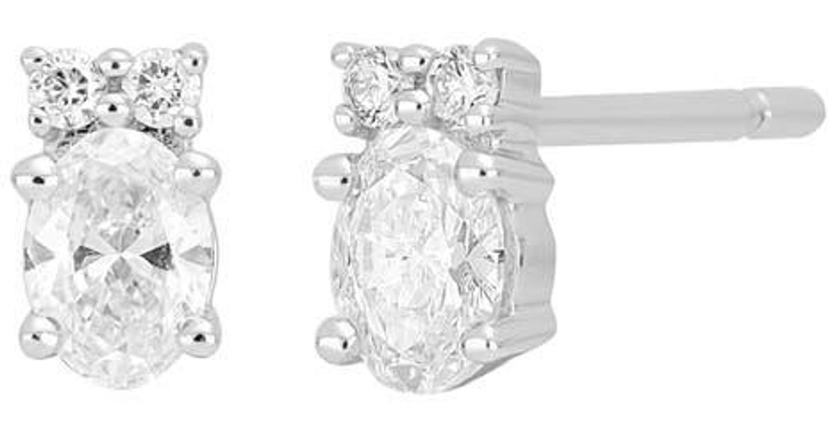 Bony Levy Audrey Oval Diamond Stud Earrings | Lyst