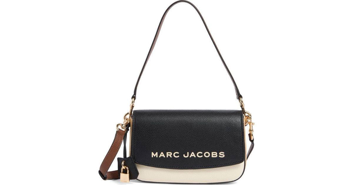 Marc Jacobs The Bold Saddle Leather Shoulder Bag in Black | Lyst