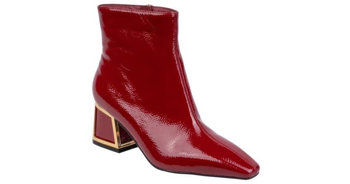 Ninety Union Brooke Block Heel Boot in Red | Lyst