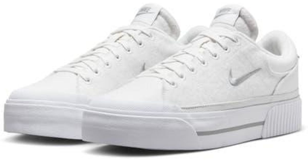 Nike Court Legacy Lift Platform Sneaker in White | Lyst