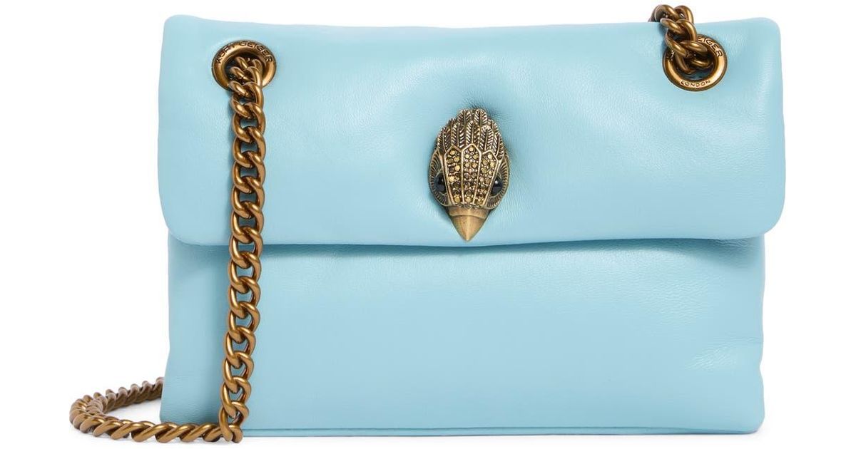Kurt Geiger Mini Kew Leather Shoulder Bag in Blue | Lyst