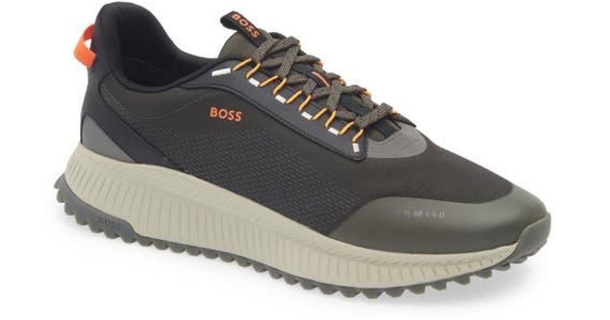 BOSS Ttnm Evo Runn Gore-Tex Trainer Sneaker in Gray for Men | Lyst
