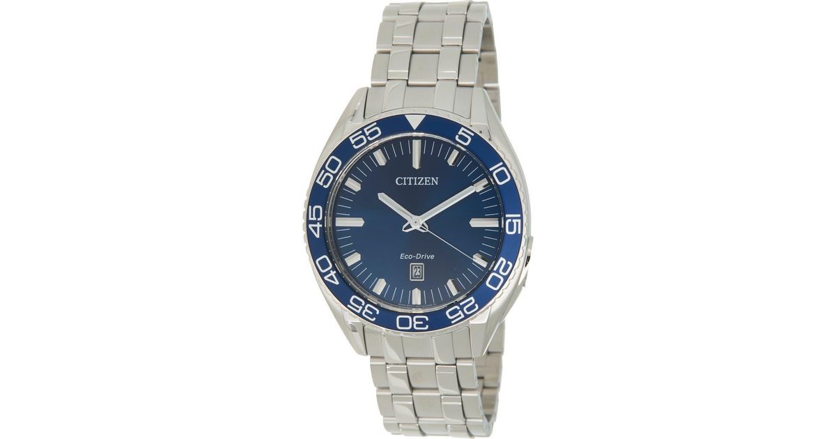 Citizen Carson Eco-Drive Bracelet Watch, 41Mm in Blue for Men | Lyst