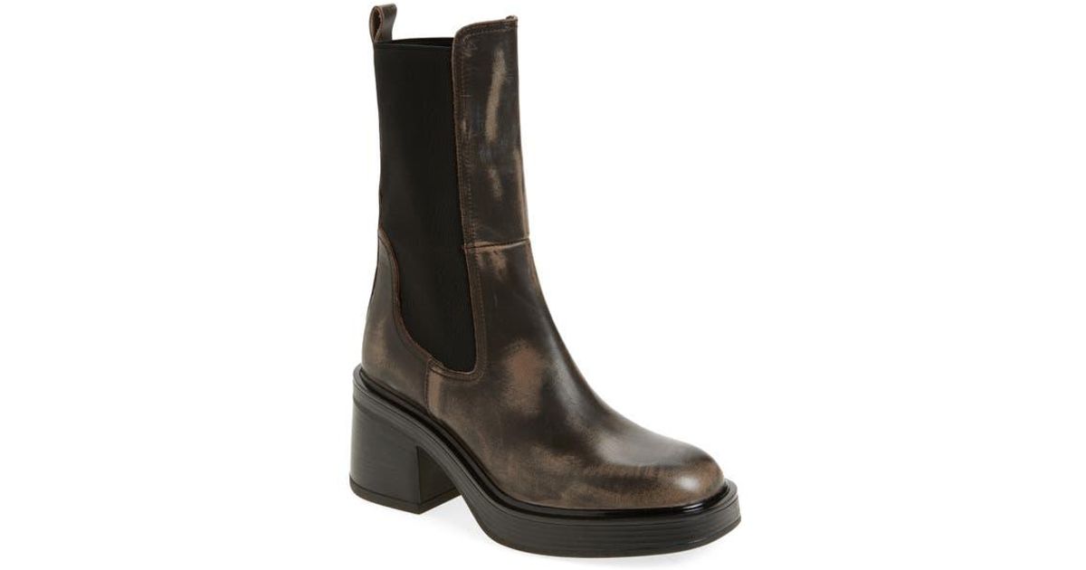 Steve Madden Flynn Platform Chelsea Boot in Black | Lyst