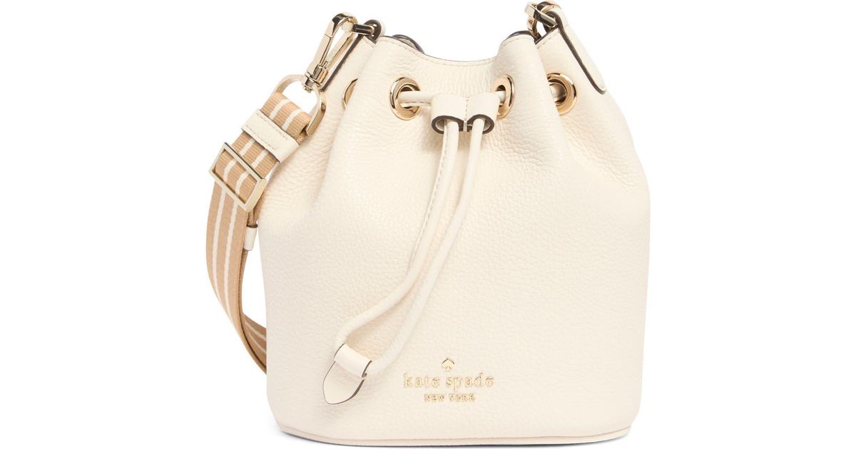 Kate Spade Mini Bucket Bag in Natural | Lyst