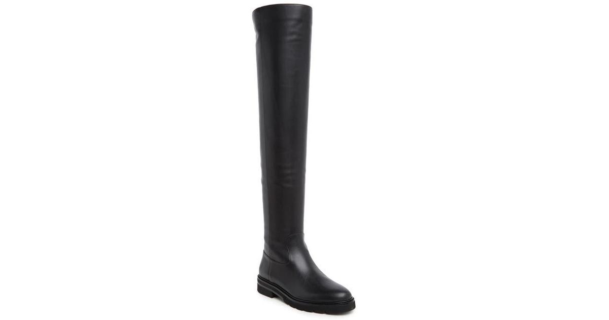 Stuart Weitzman Chicago Over-The-Knee Lug Boot in Black | Lyst