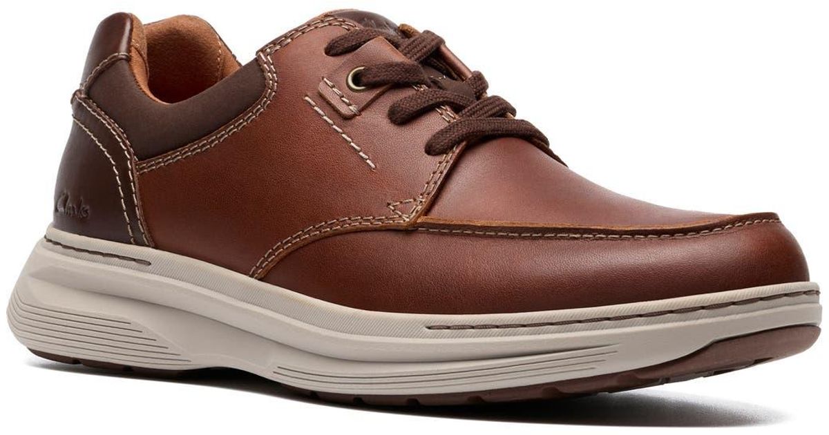 Clarks Craftwell Moc Toe Derby in Brown for Men | Lyst