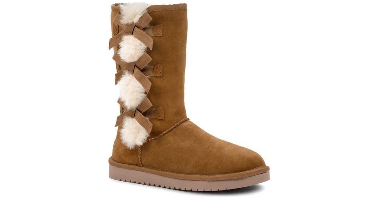 UGG Koolaburra By Ugg Victoria Tall Genuine Dyed Shearling Trim & Faux ...