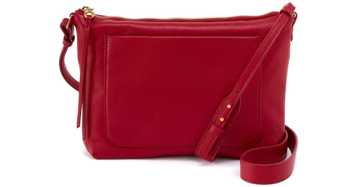 Hobo International Medium Tripp Leather Crossbody Bag in Red | Lyst