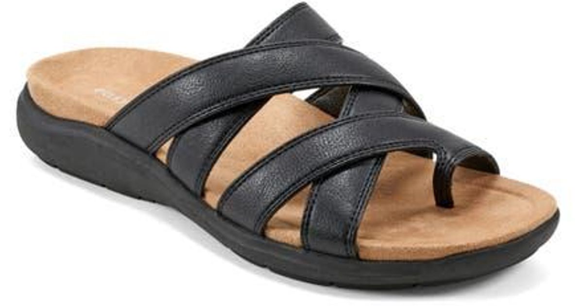 Easy Spirit Westly Slide Sandal in Black | Lyst