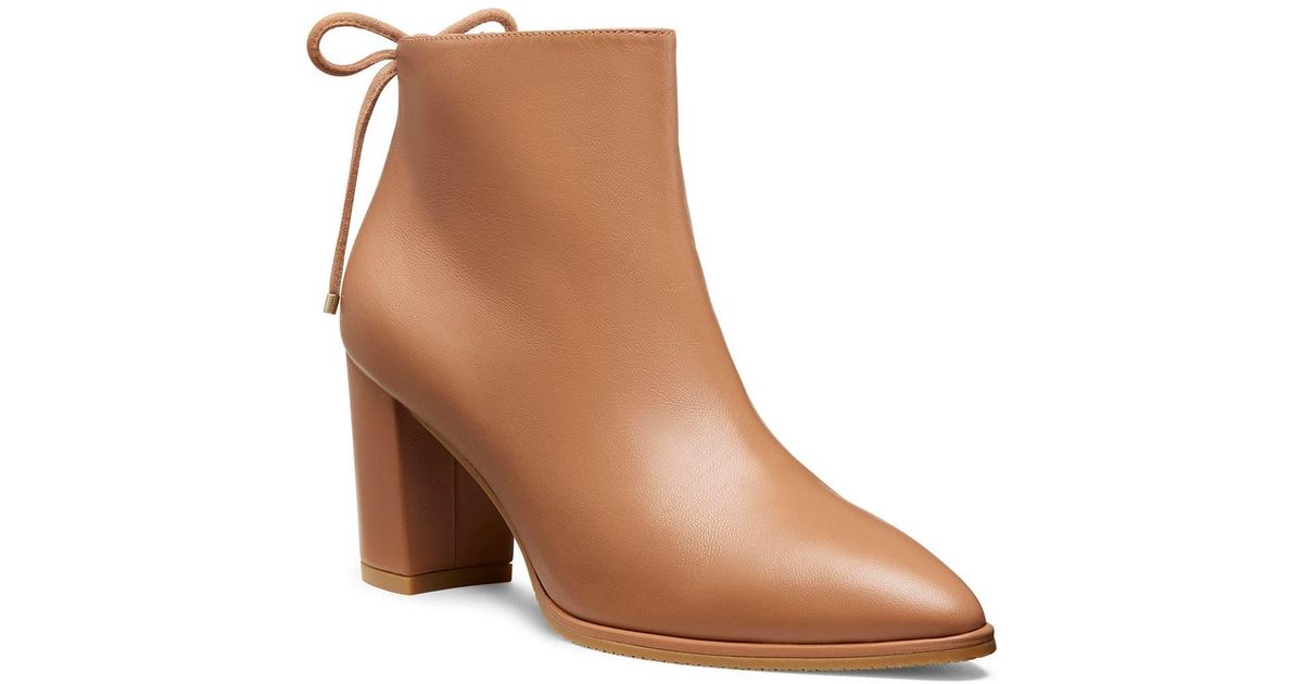 Stuart Weitzman Gardiner Block Heel Boot in Brown | Lyst