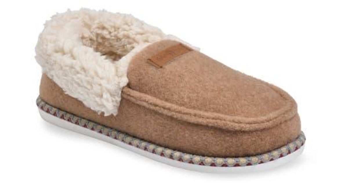 GAAHUU Felt Aux Shearling Lined Slipper in Natural | Lyst
