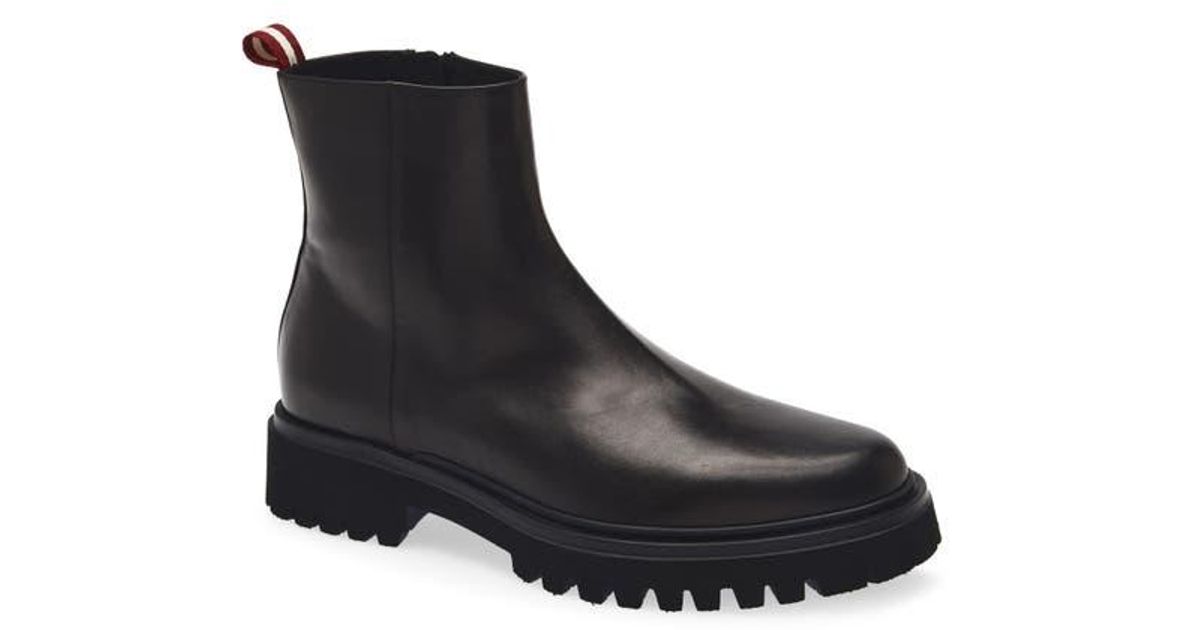 Bally Odran Leather Boot in Black for Men | Lyst