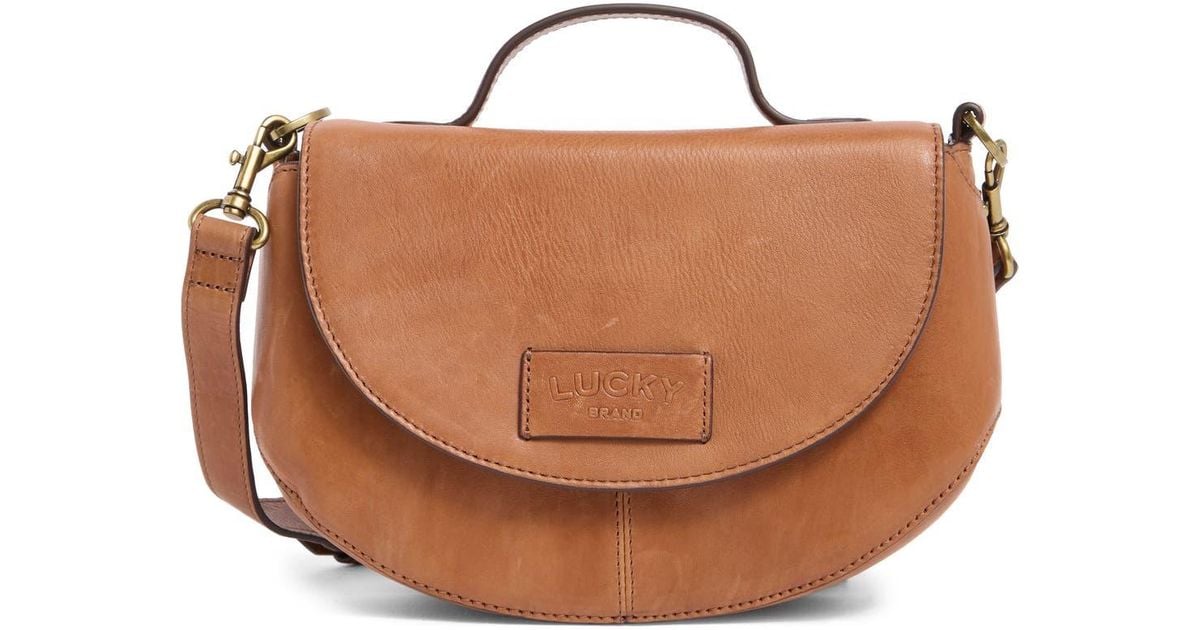 Lucky Brand Lynn Leather Crossbody Bag in Brown | Lyst