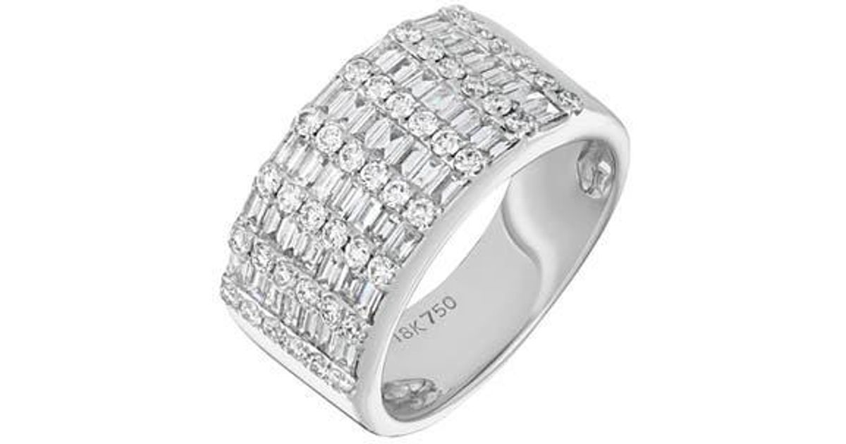 Bony Levy 18K Multi Row Diamond Band Ring | Lyst Bony Levy 18K Multi Row Diamond Band Ring | Lyst