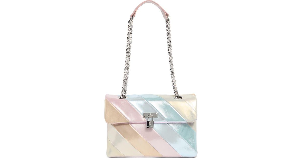Kurt Geiger Brixton Leather Lock Bag in White | Lyst