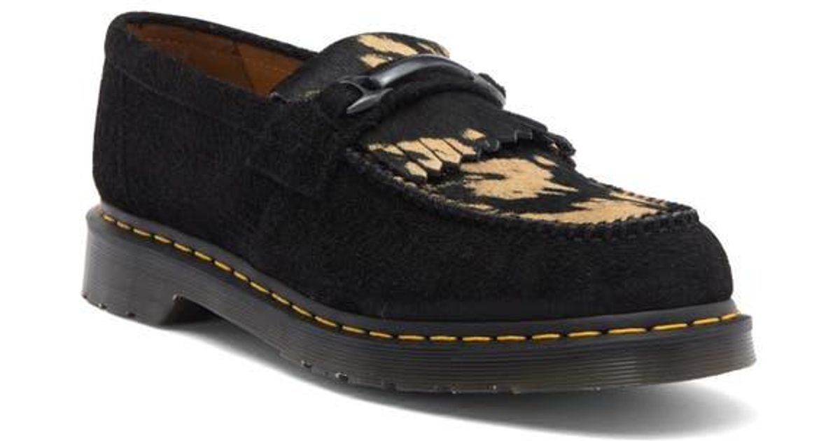 Dr. Martens Adrian Kiltie Fringe Bit Loafer in Black for Men | Lyst