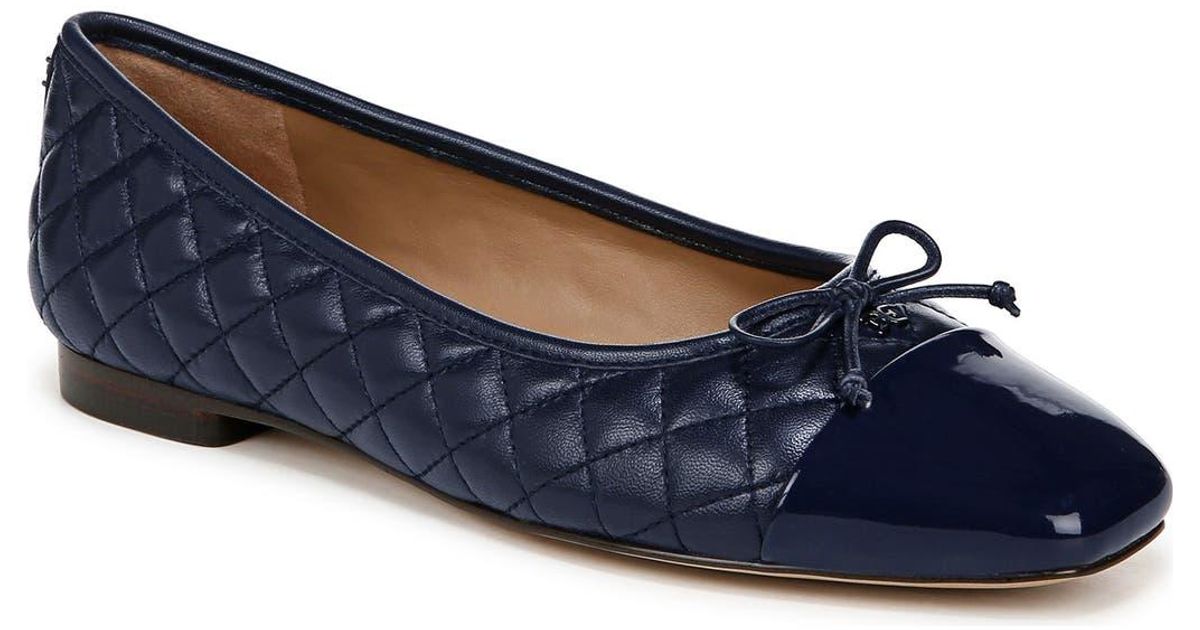Sam Edelman Marilyn Cap Toe Ballet Flat in Blue | Lyst
