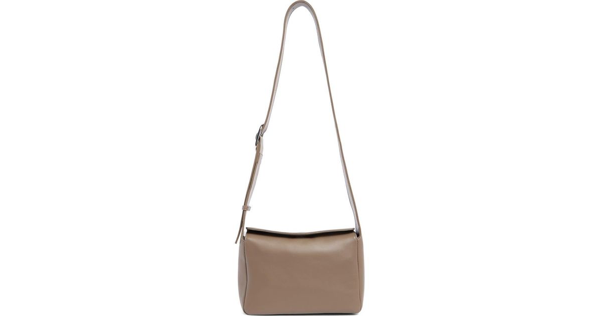 BCBGMAXAZRIA Funnel Flap Crossbody Bag in Gray | Lyst
