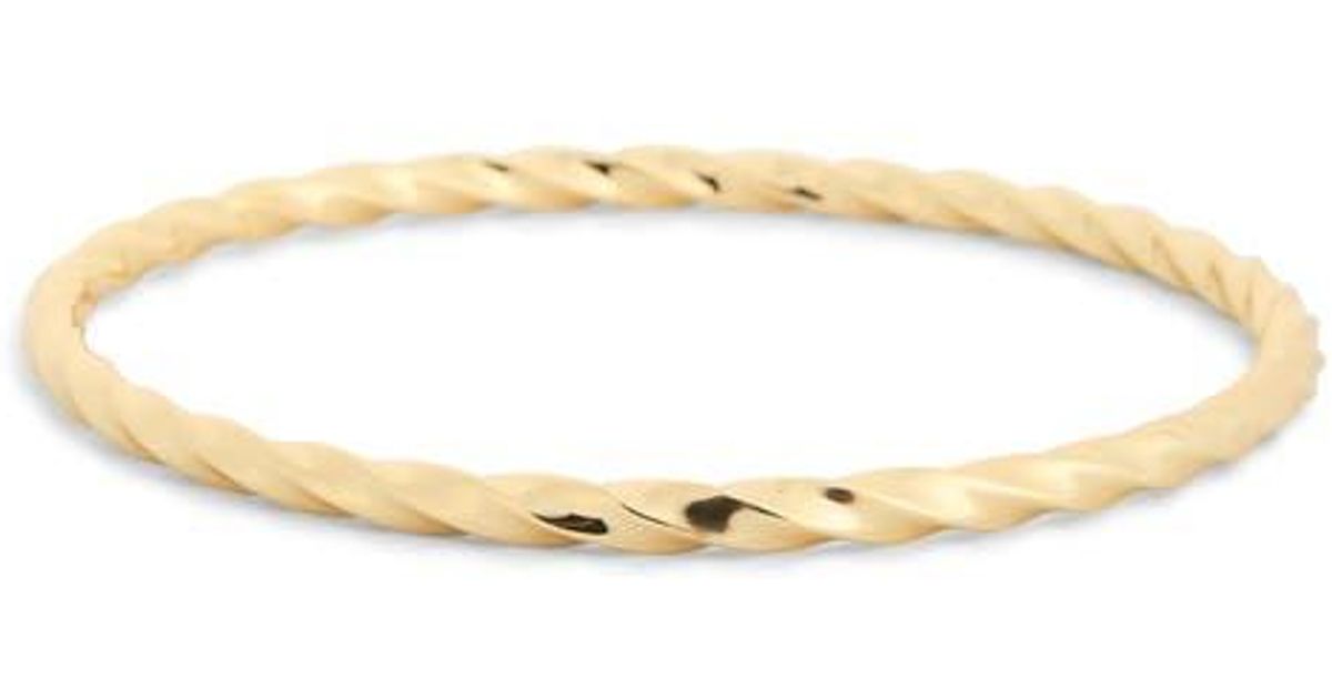 Nordstrom Rack Demi Fine Twisted Hinge Bangle Bracelet in Metallic | Lyst