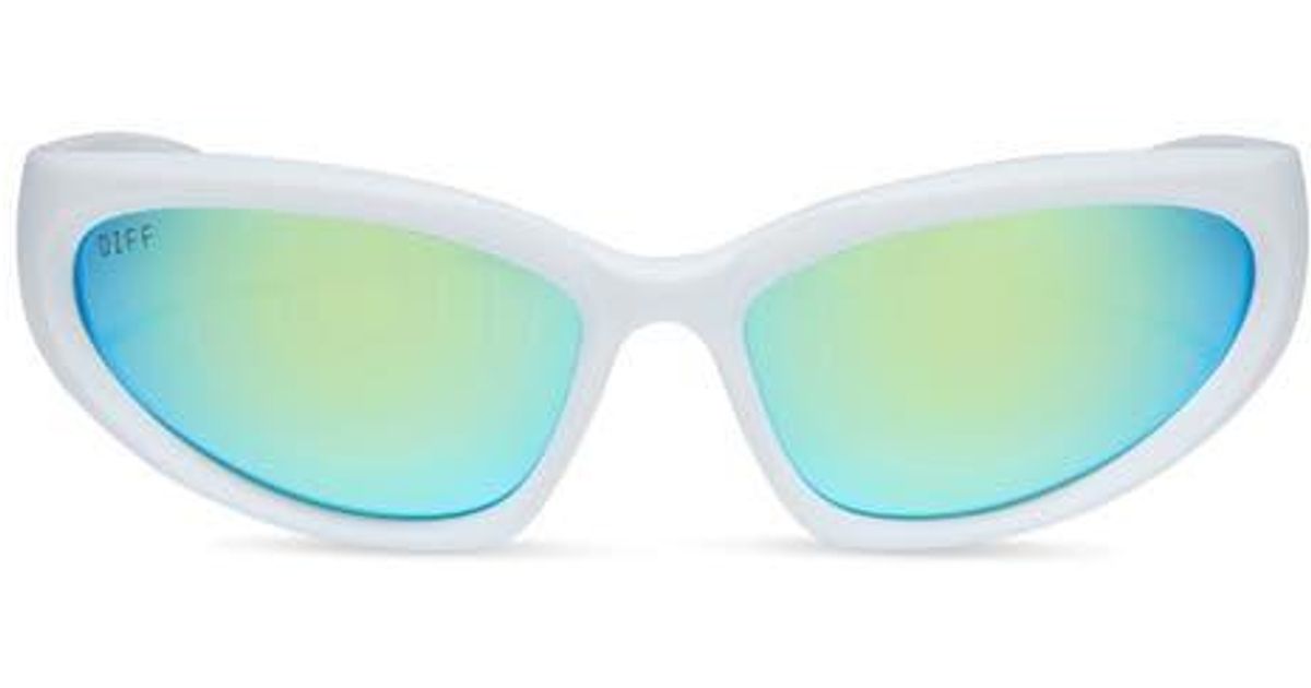 DIFF Side Out 49Mm Rectangular Sunglasses in Blue | Lyst