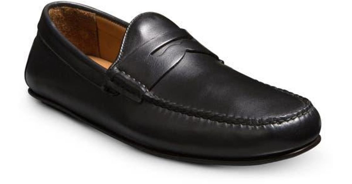 Allen Edmonds Supersport Moc Toe Penny Loafer in Black for Men | Lyst