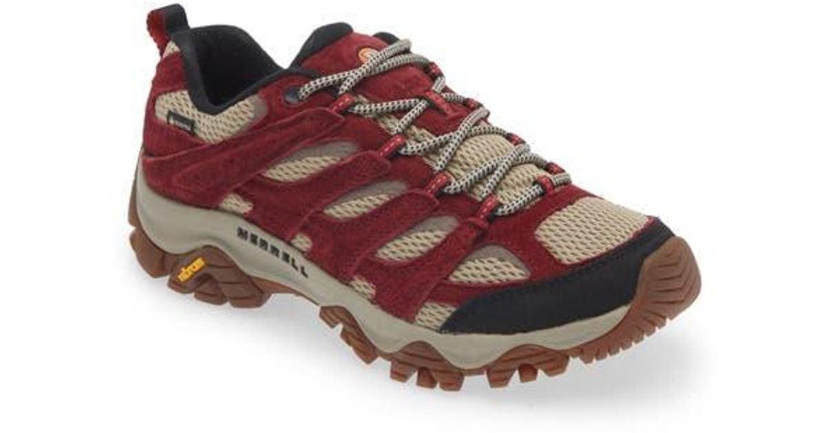 Merrell Moab 3 Gore-Tex Waterproof Hiking Shoe in Red | Lyst