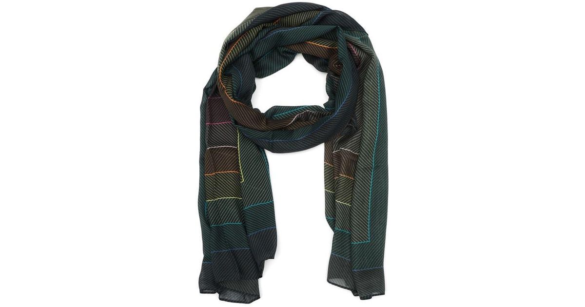 Kurt Geiger Border Scarf in Black | Lyst
